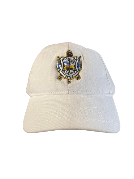 SGR White ΣΓΡ Crest Adjustable Cap – Heritage Treasures Inc